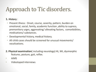 Tic Disorders ppt.pptx bshhsjsjsjsjjss jzjjjz | PPT
