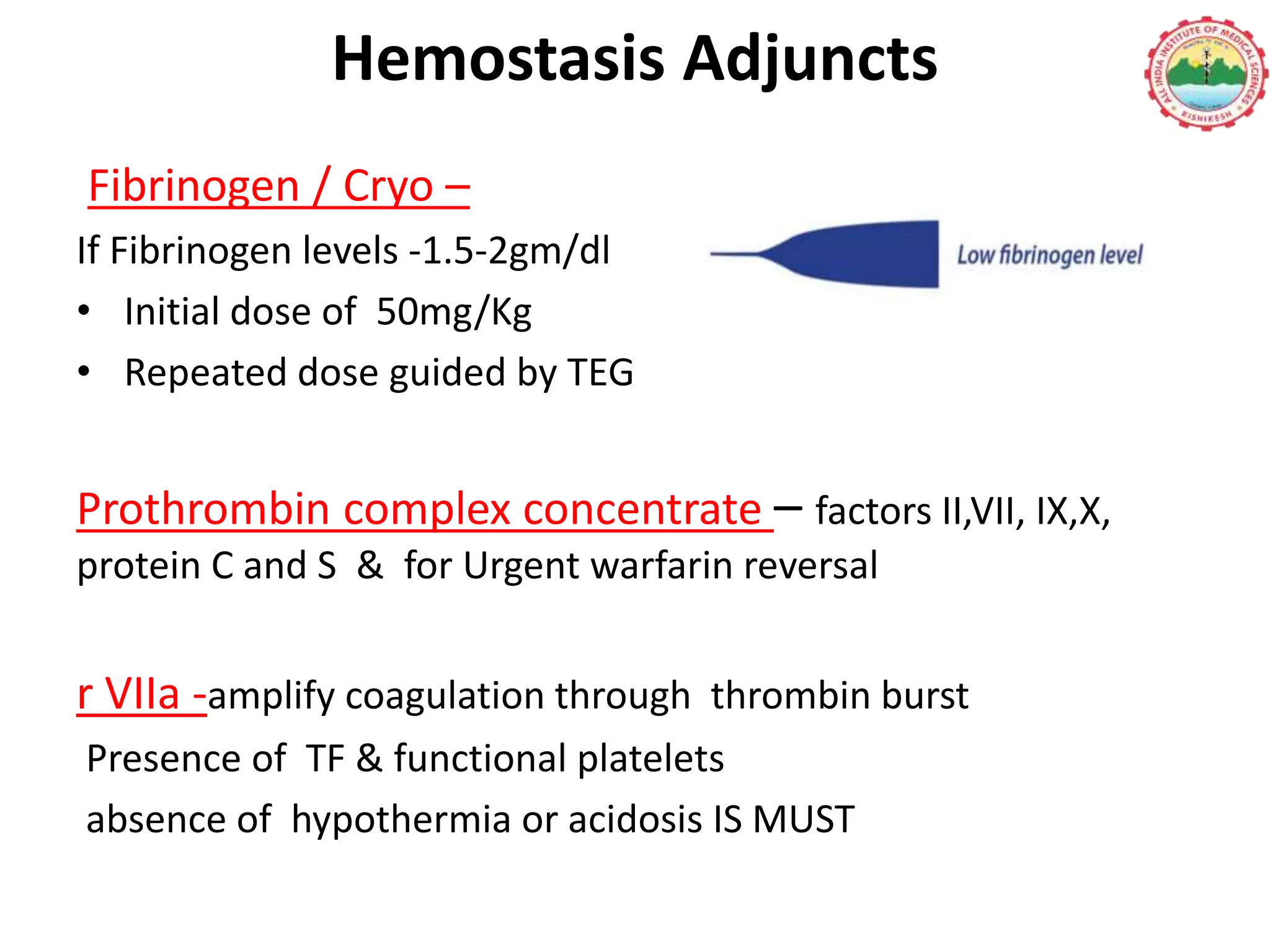 Trauma induced coagulopathy | PPTX