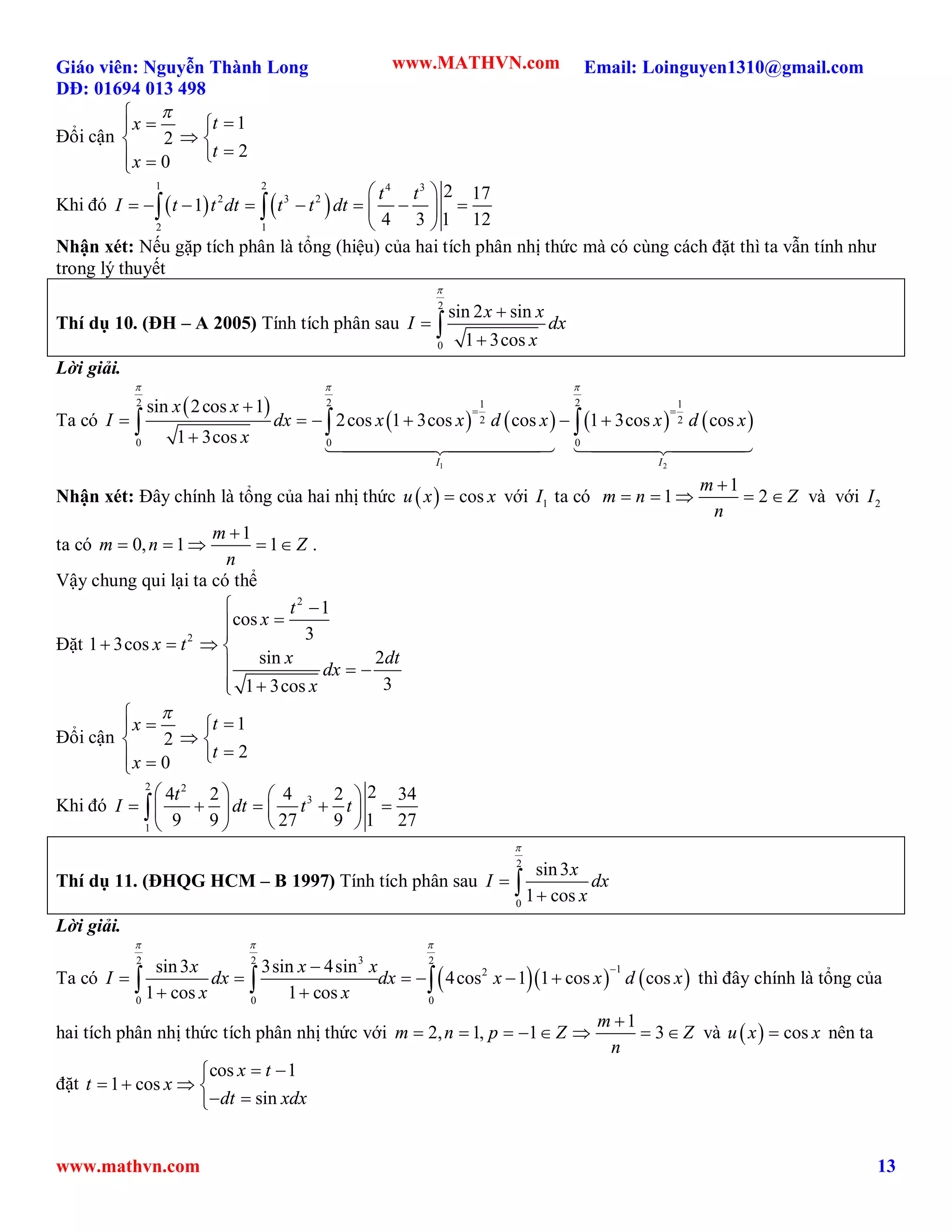 Tich phan ham nhi phan thuc | PDF