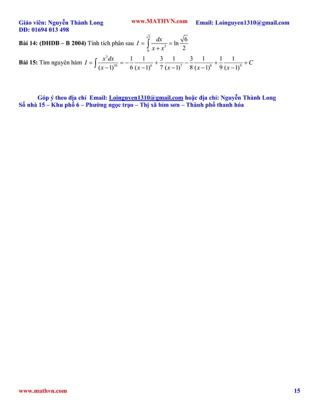 Tich phan ham nhi phan thuc | PDF