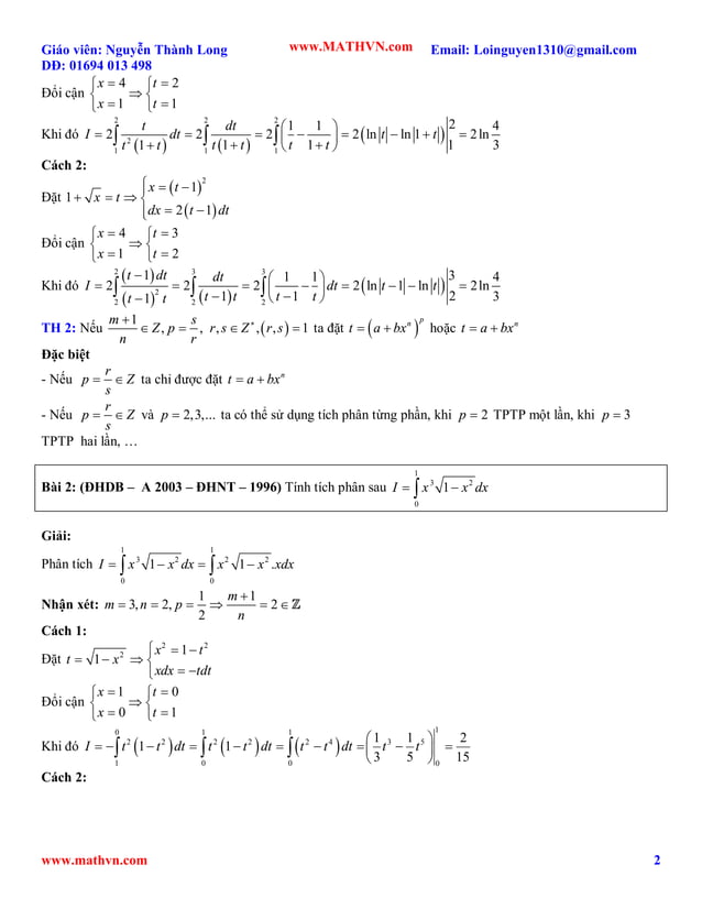 Tich phan ham nhi phan thuc | PDF