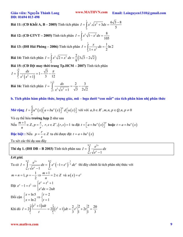 Tich phan ham nhi phan thuc | PDF