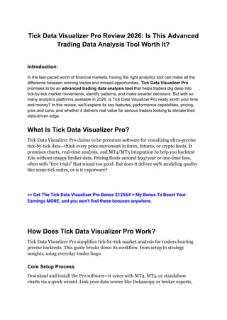 Tick Data Visualizer Pro 2026 Review: Advanced Trading Data Analysis ...