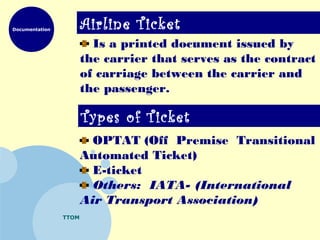 Ticket and airline terms (Airport matters) | PPT