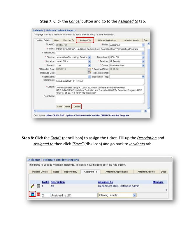 Ticket assigning | PDF