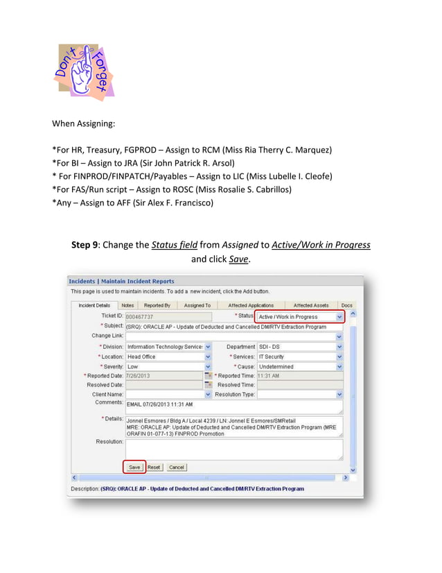 Ticket assigning | PDF