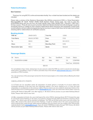 Ticket confirmation | PDF