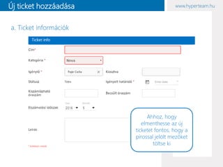 Ticketing a HyperTeam CRM-ben | PPTX