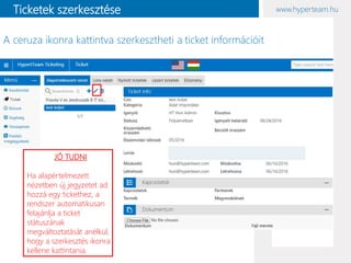 Ticketing a HyperTeam CRM-ben | PPTX