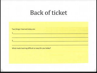 Ticket out the door | PPTX