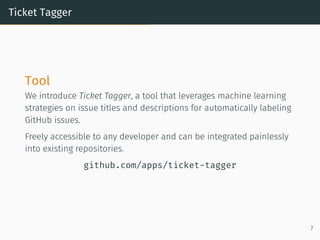Ticket Tagger: Machine Learning Driven Issue Classification | PDF