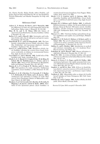 Tick infestation on wild snakes in northern part of western pranav ...