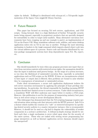Tickling CGI Problems (Tcl Web Server Scripting Vulnerability Research) | PDF