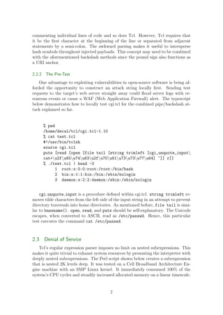 Tickling CGI Problems (Tcl Web Server Scripting Vulnerability Research) | PDF