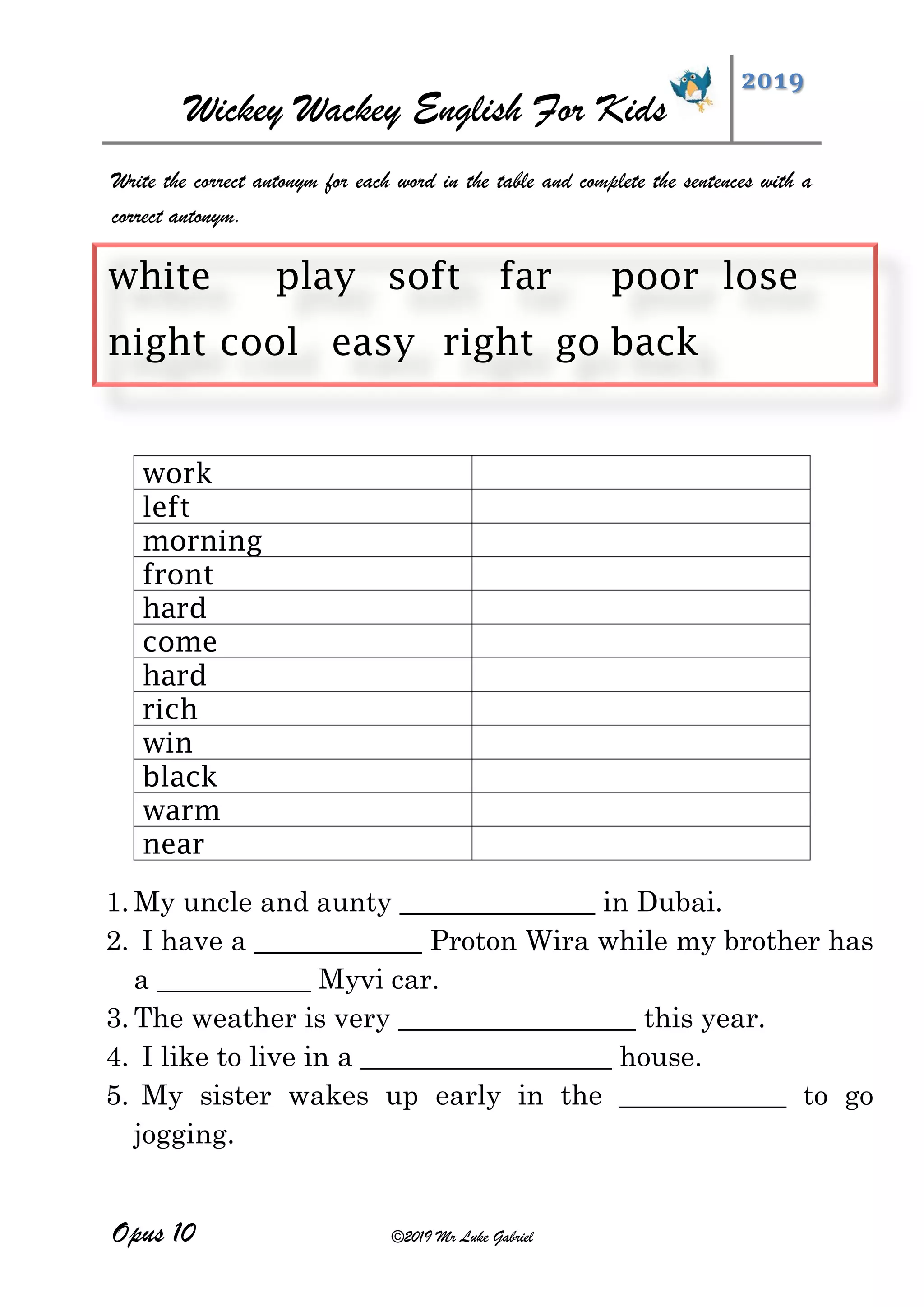 UPSR GRAMMAR EXERCISE | PDF