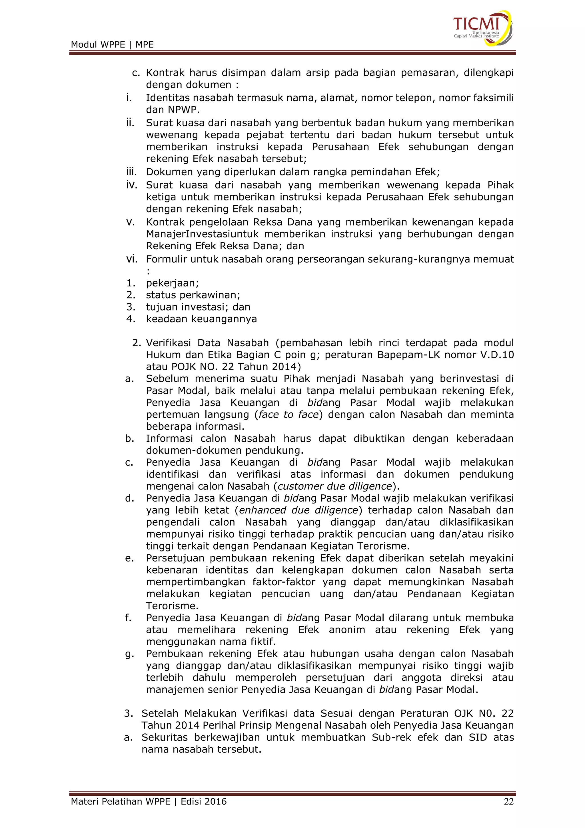 Ticmi mpe-mekanisme perdagangan efek | PDF