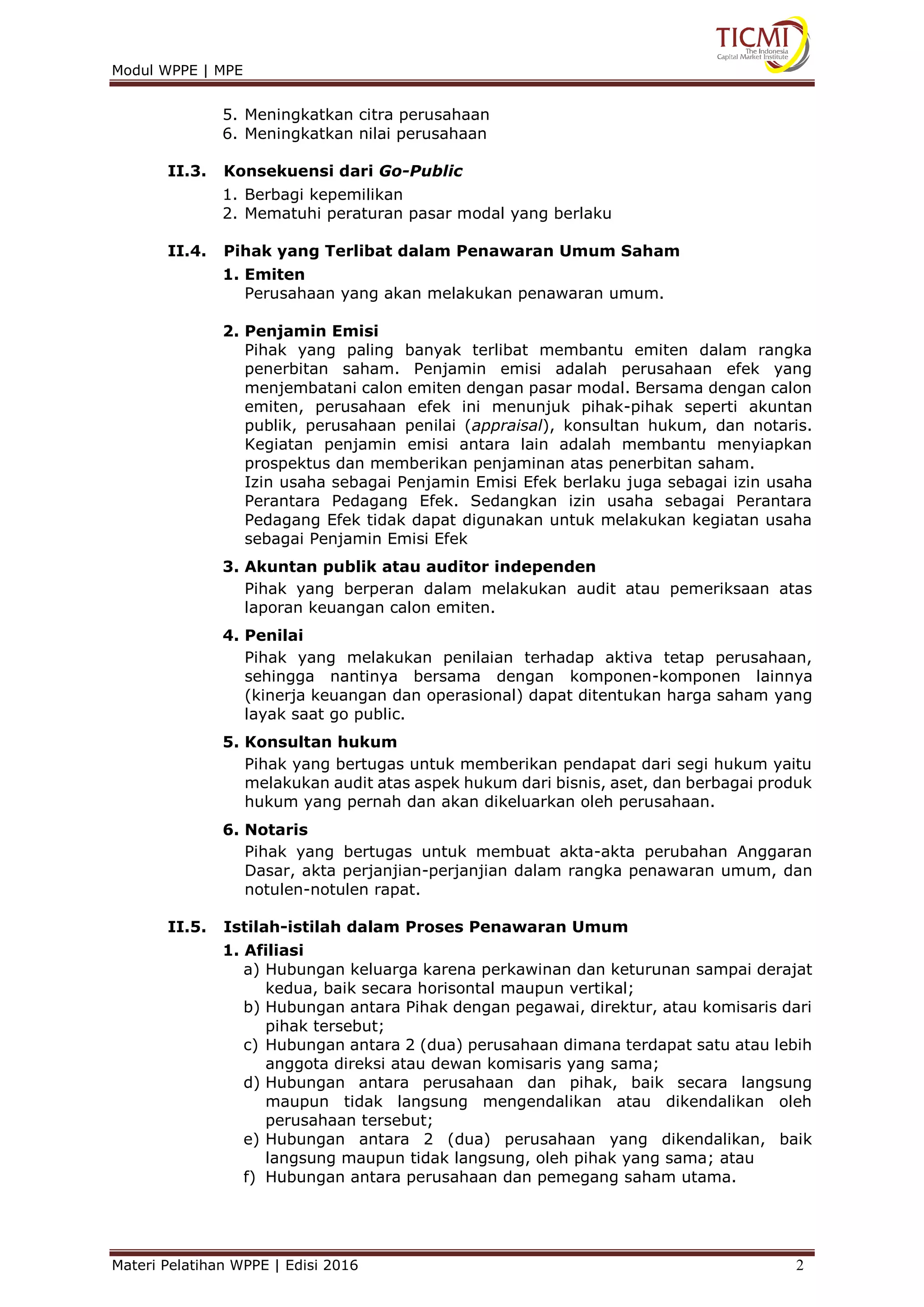 Ticmi mpe-mekanisme perdagangan efek | PDF