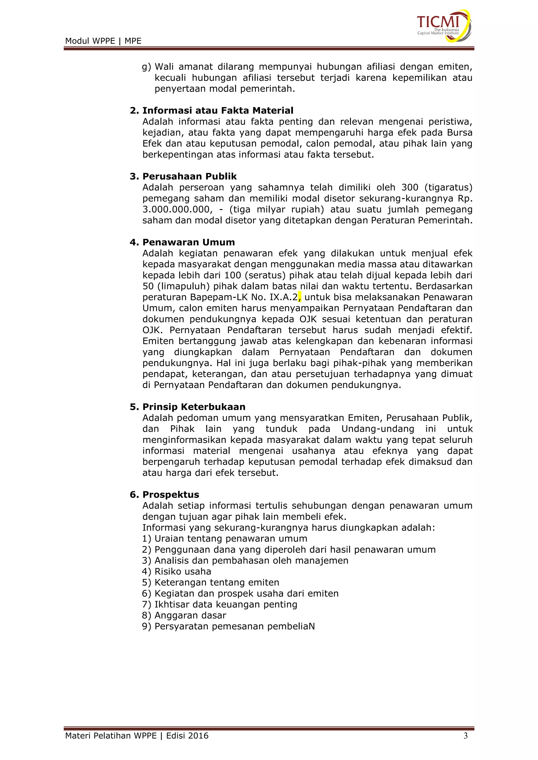 Ticmi mpe-mekanisme perdagangan efek | PDF