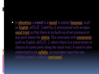 the vowel description por Silvia Carrera Arias | PPTX