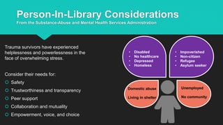 Trauma-Informed Customer Service in Libraries | PPTX