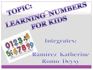 learning numbers for kids por Katherine Ramirez | PPTX