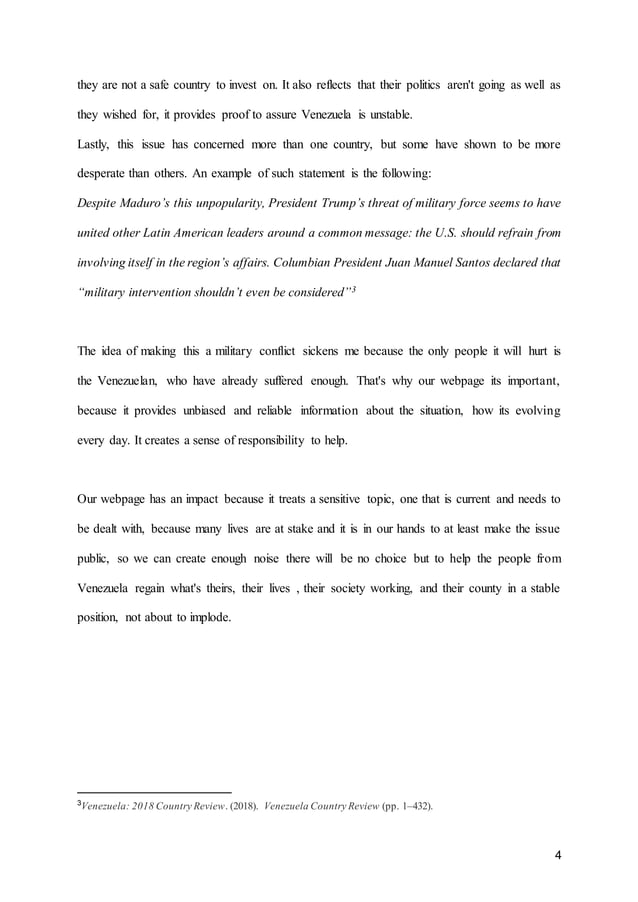 Final Project: Venezuela Situation | PDF