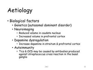 Tics and tourette's syndrome | PPTX | Brain and Nervous System ...