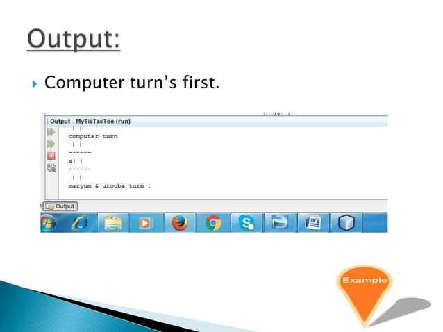 Tic tac toe | PPTX | Programming Languages | Computing