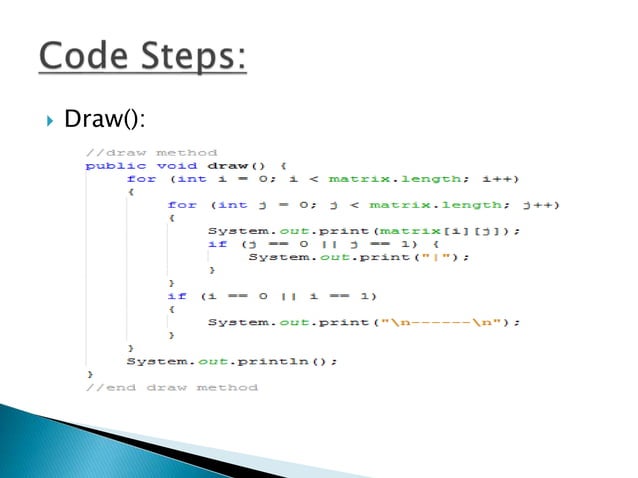 Tic tac toe | PPTX | Programming Languages | Computing