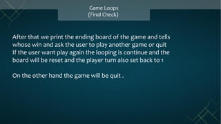 Tic tac toe c++ programing | PPT