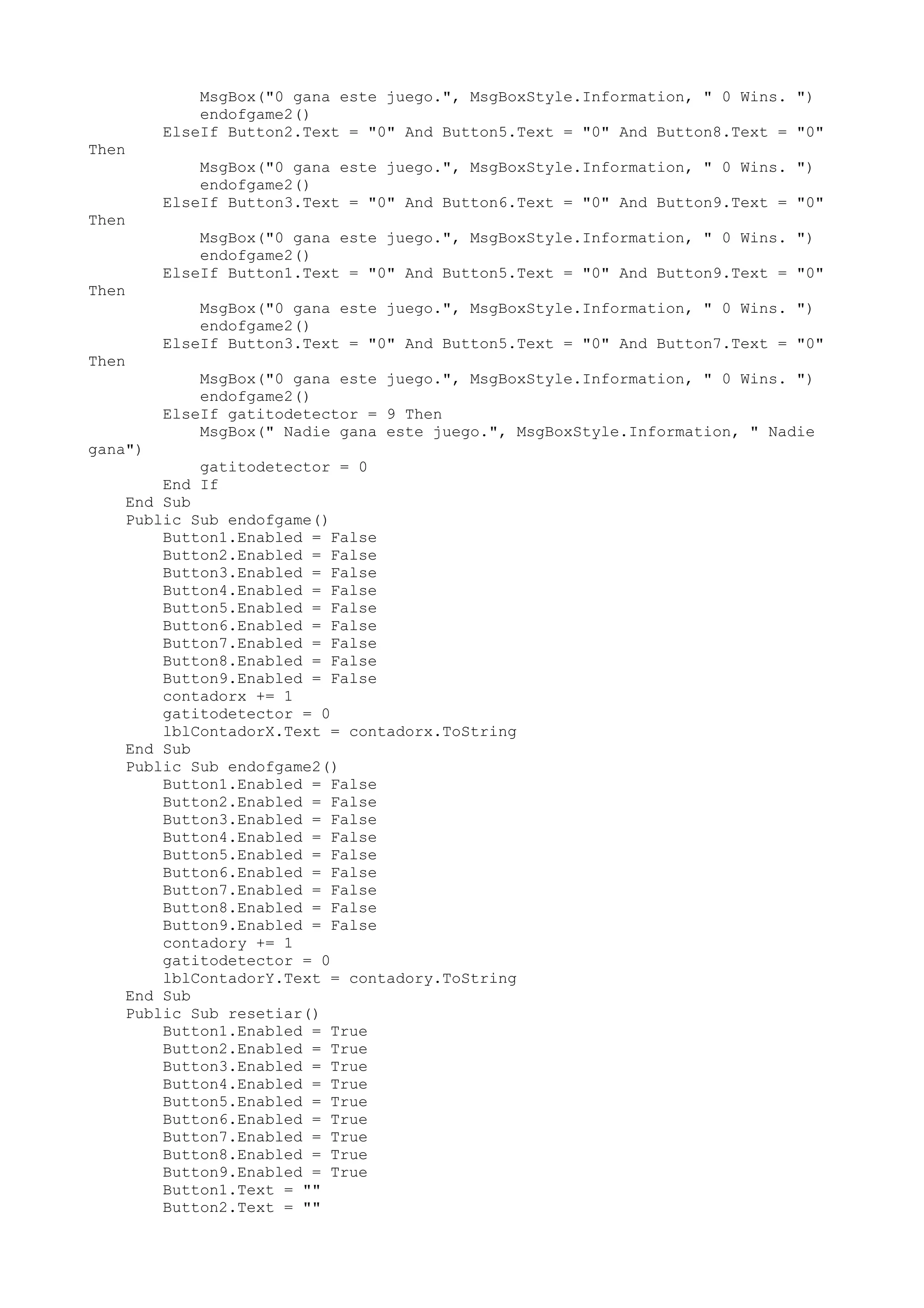 Tic tac toe code | PDF