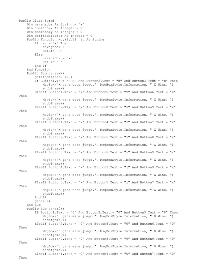 Tic tac toe code | PDF