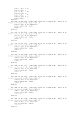 Tic tac toe code | PDF