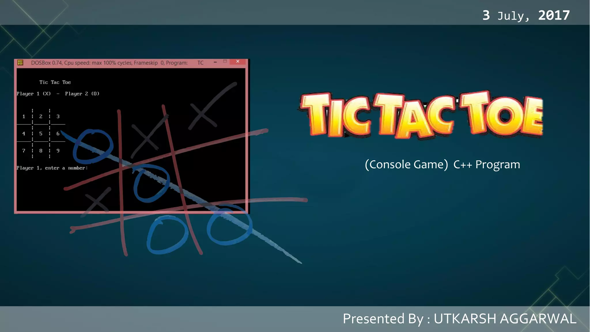 Tic tac toe on c++ project | PPT