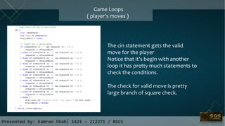 Tic tac toe c++ project presentation | PPT
