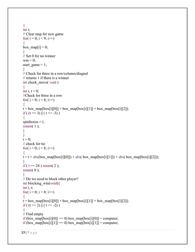 Tictactoe game management system project report.pdf | 3-D Graphics | Computer Software and ...