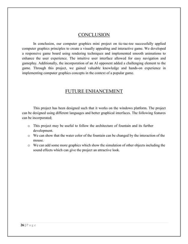 Tictactoe game management system project report.pdf | 3-D Graphics | Computer Software and ...
