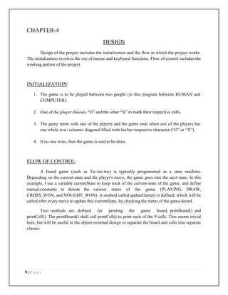 TICTACTOE GAME MANAGEMENT SYSTEM PROJECT REPORT. | PDF
