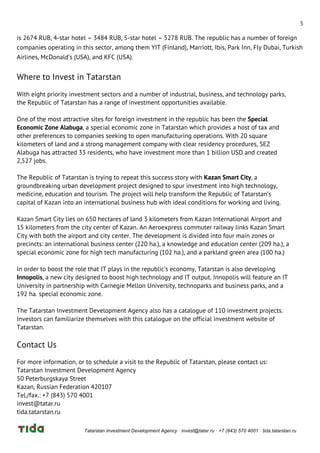 TIDA - Overview of Tatarstan | PDF | Construction Industry | Industries