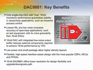 DAC9881 18-Bit Monotonic DAC | PPT | Digital Audio | Computer Software ...