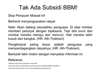 Tidak Ada Subsidi Bbm | PPT