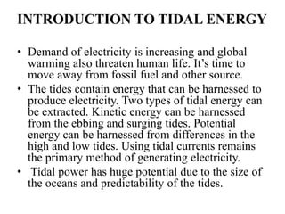 Tidal energy technology | PPTX