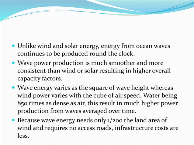Introduction of Tidal and Wave energy principles | PPT | Geology | Science