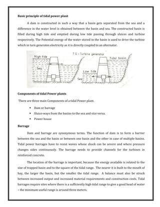 Simple Tidal Energy Diagram