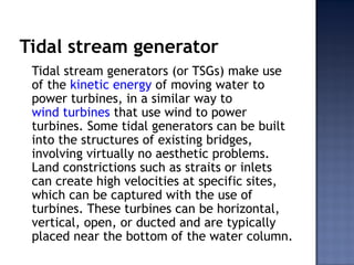 Tidal energy | PPT | Geography | Science