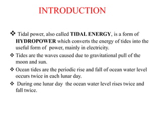 Tidal Energy Power Plant Ppt