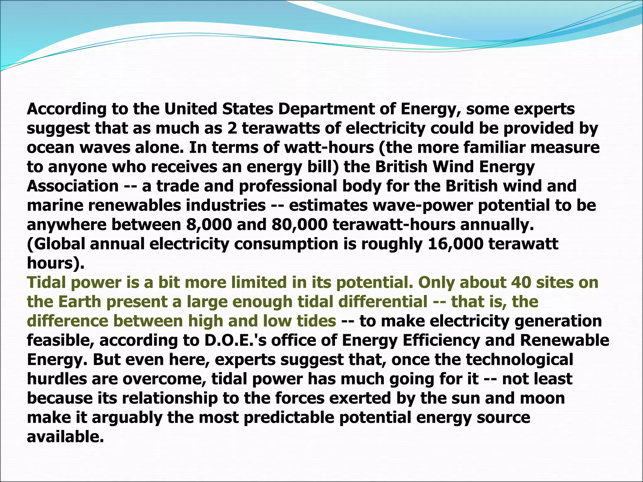 Tidal energy | PPT