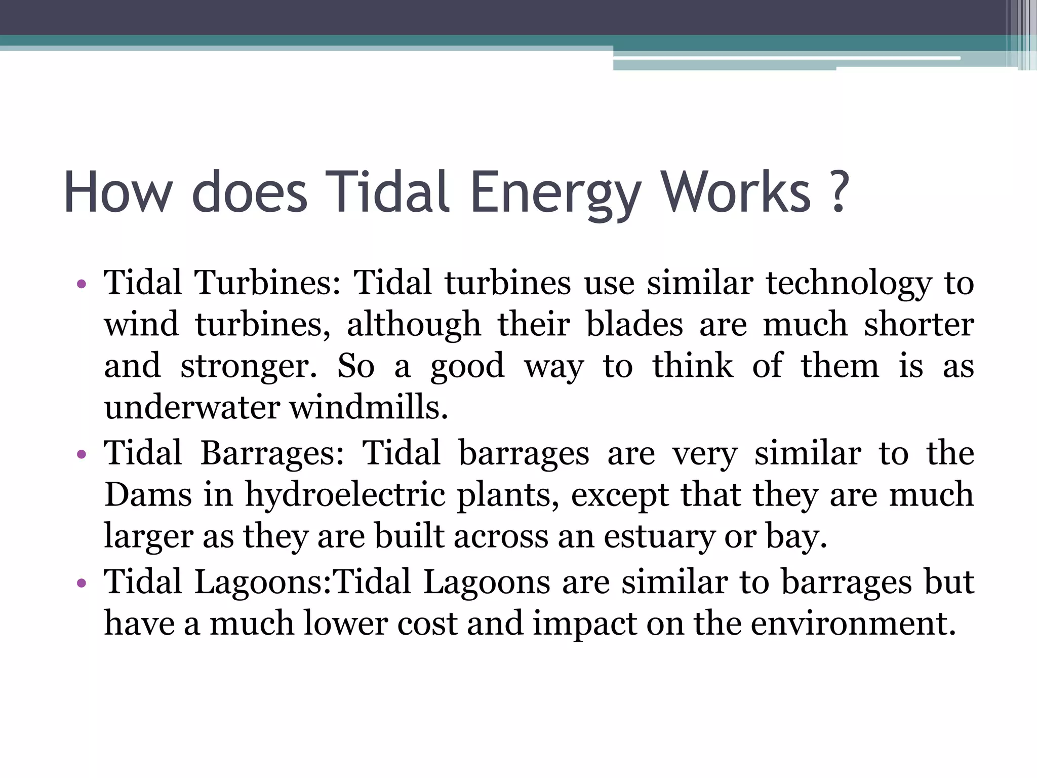 Tidal Energy (Non Conventional Energy Source) | PPT