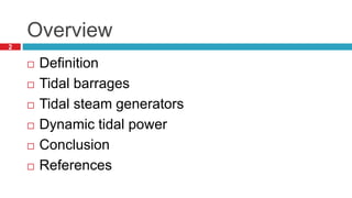 Tidal energy | PPTX