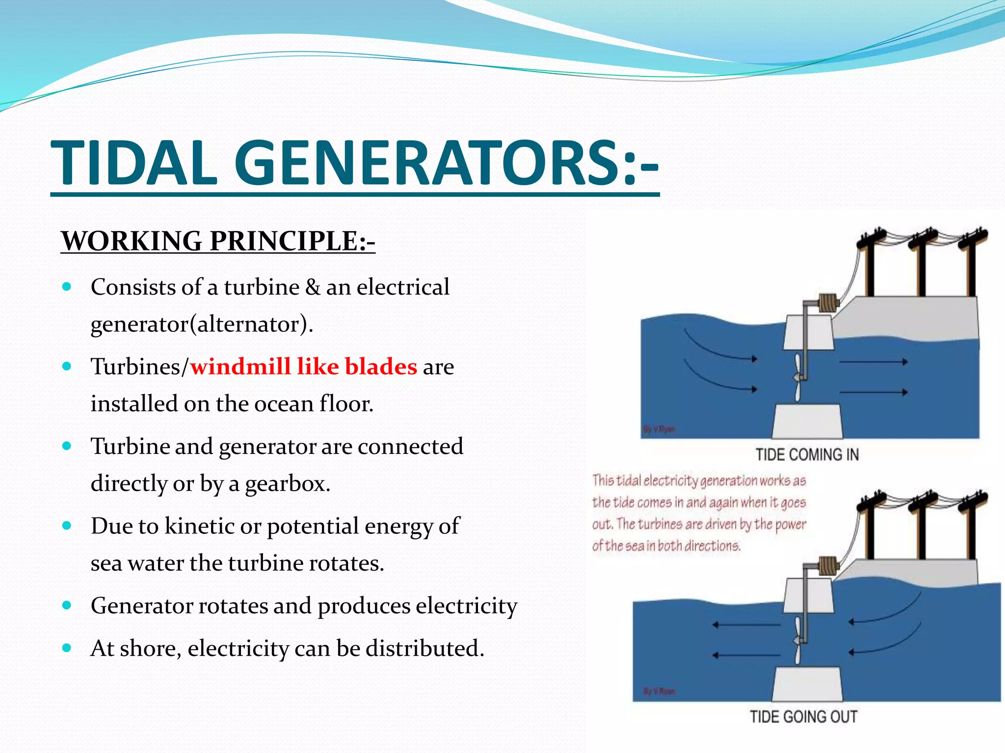 Tidal generaters how do they work | PPTX
